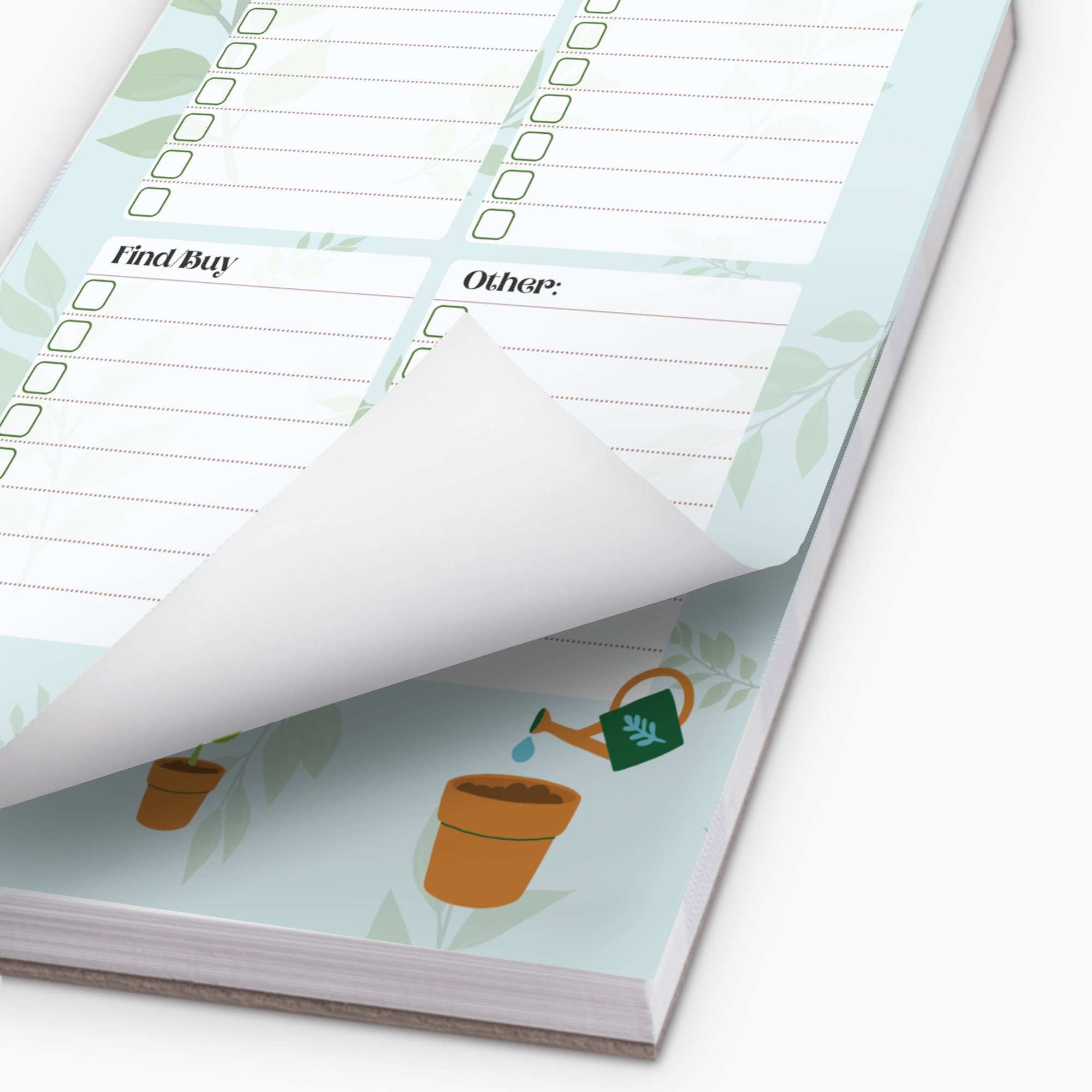 House Plants Chores Chart, Indoor Plants Magnetic Notepad, to Do List ...