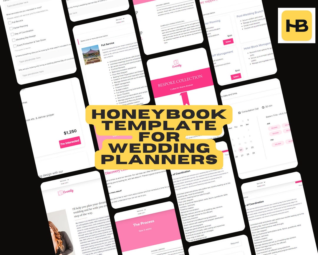 Introduction Packet Honeybook Template for Wedding Planners | Pricing & Packages | Services ...