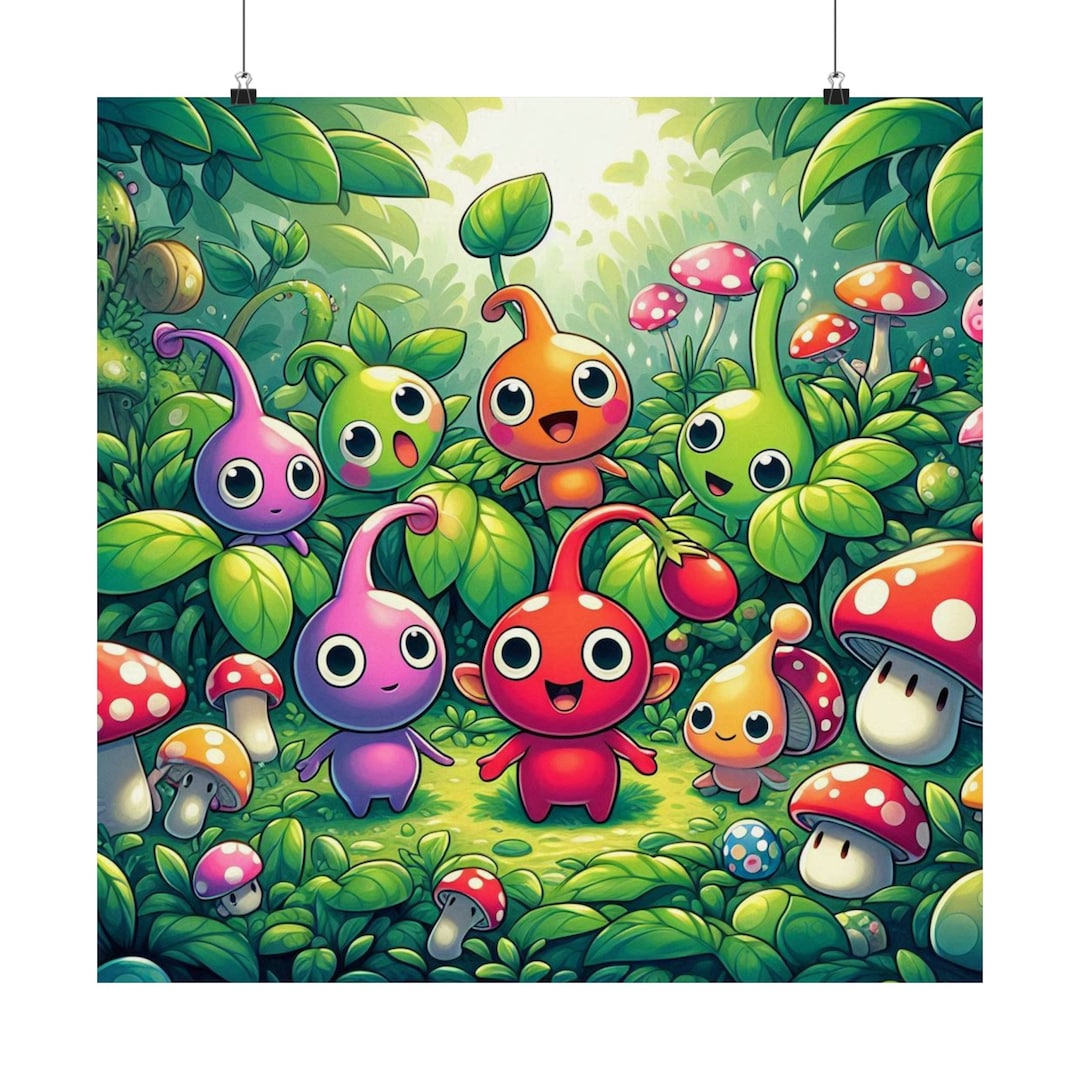 Pikmin Poster: A Colorful Hideaway Paradise - Etsy