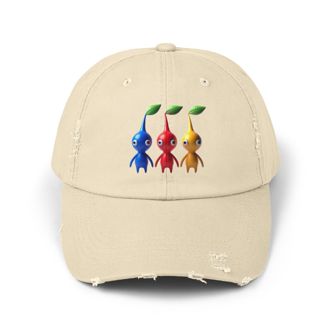 Custom Pikmin Hat 3 Ai-generated Pikmin Design Casual & Stylish Cap for Gamers and Pikmin Fans ...