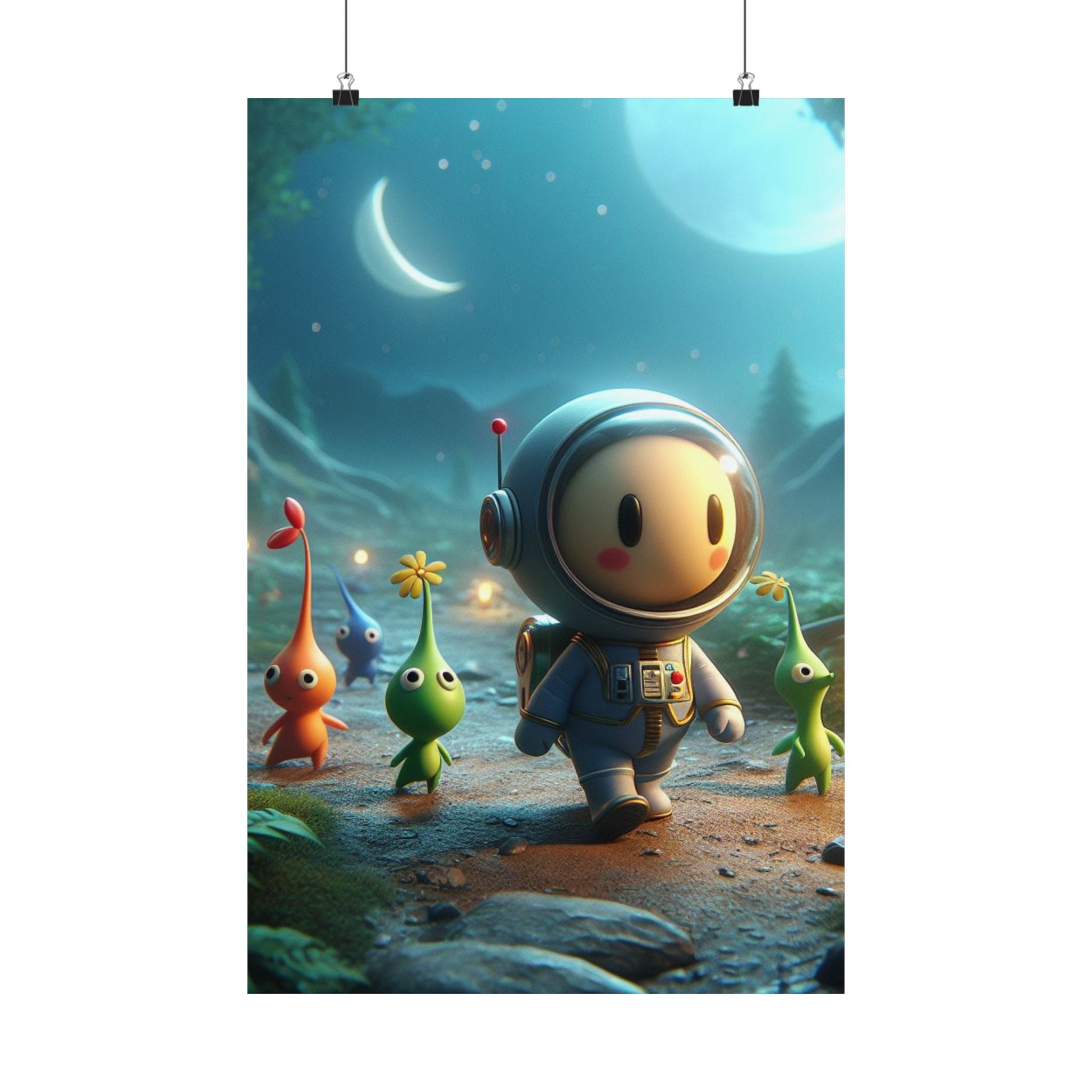 Pikmin Print Poster: Exploring the Unknown Pikmin March on a Distant ...