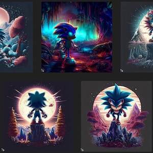 Sonic the Hedgehog Digital Art Prints svg, Jpg, & Png - Etsy