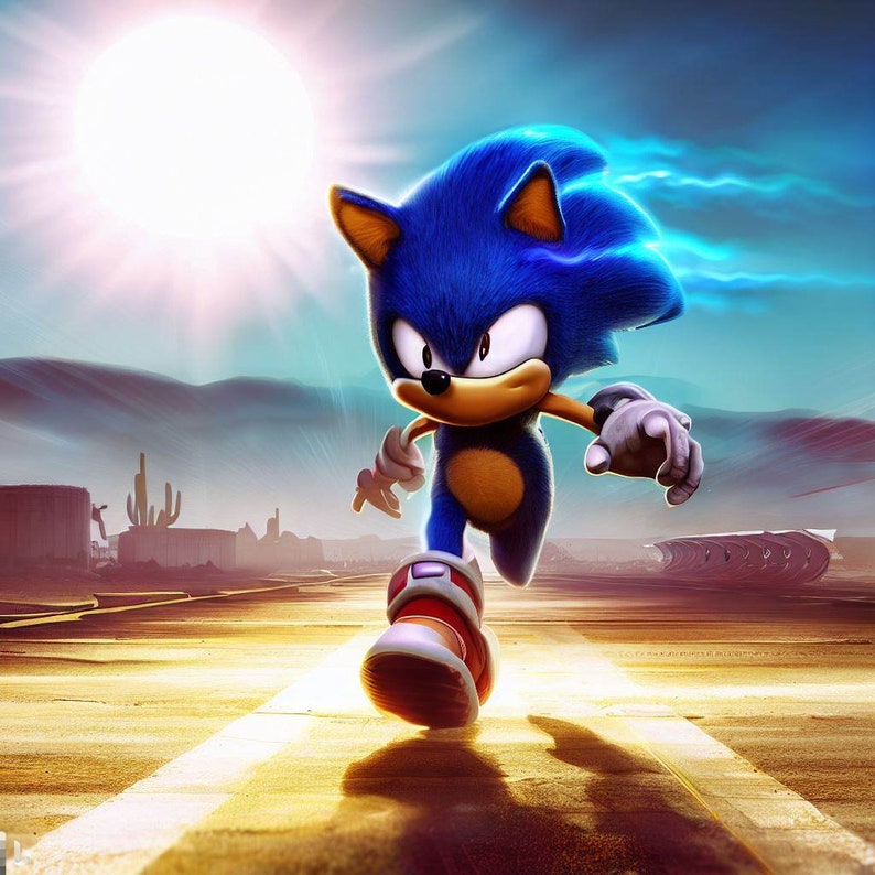 Sonic the Hedgehog Digital Art Prints svg, Jpg, & Png - Etsy