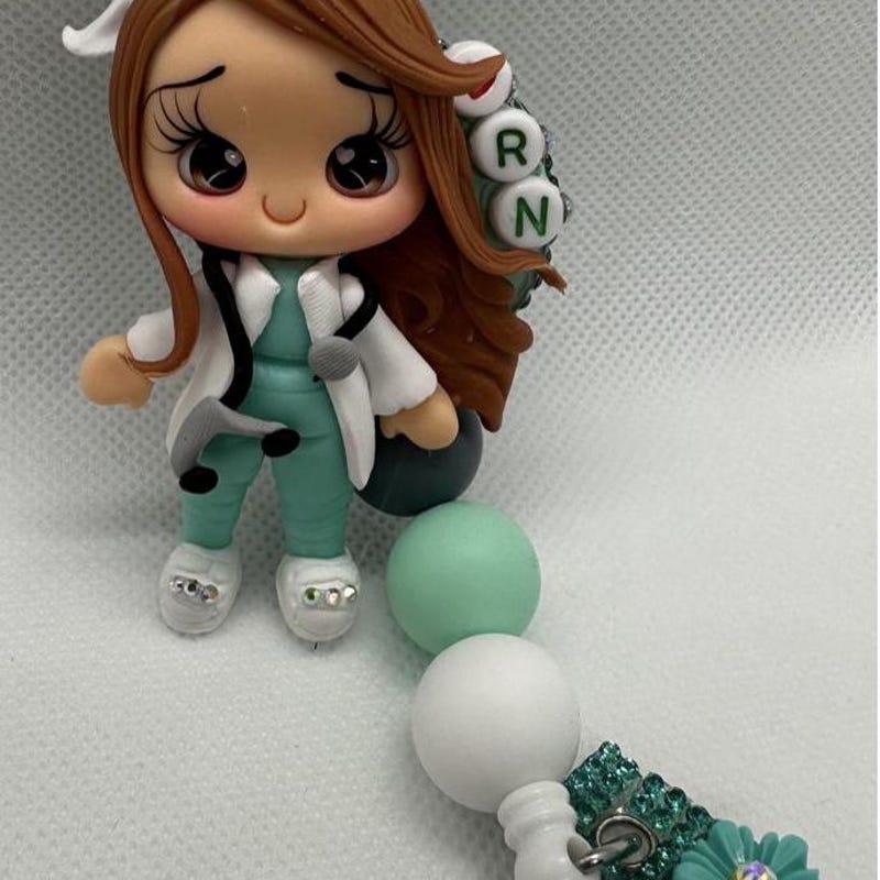 Badge Holder Clay Dolls - Etsy