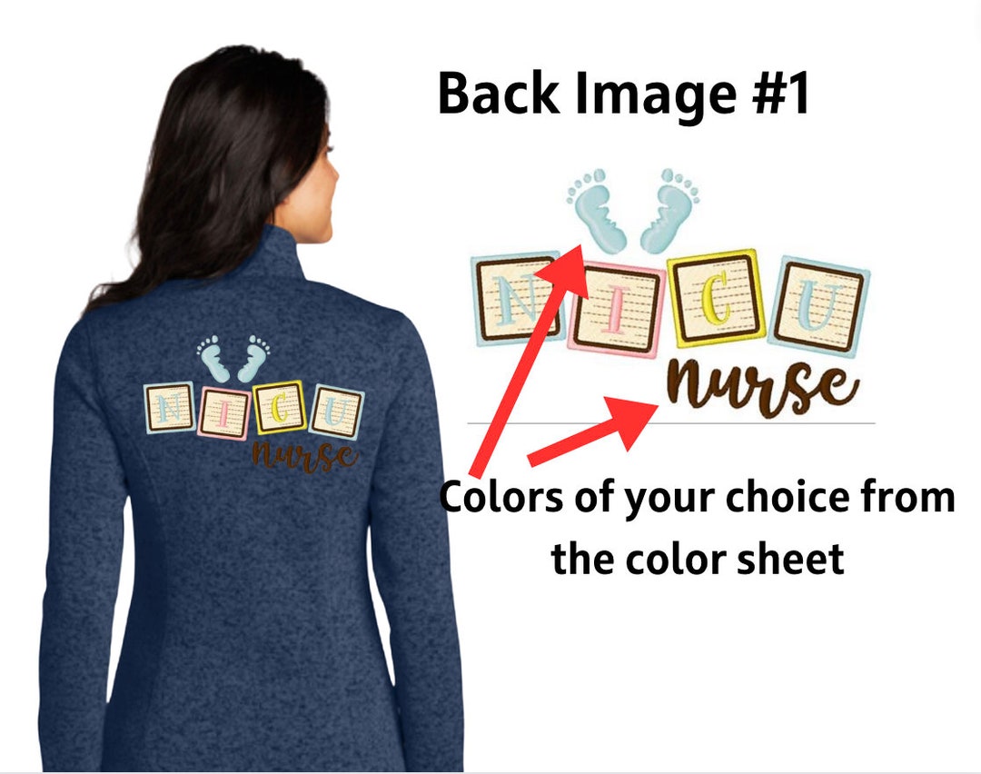 100% Embroidery NICU Sweater Jacket, NICU Nurse Gift, NICU Gift, Doctor ...