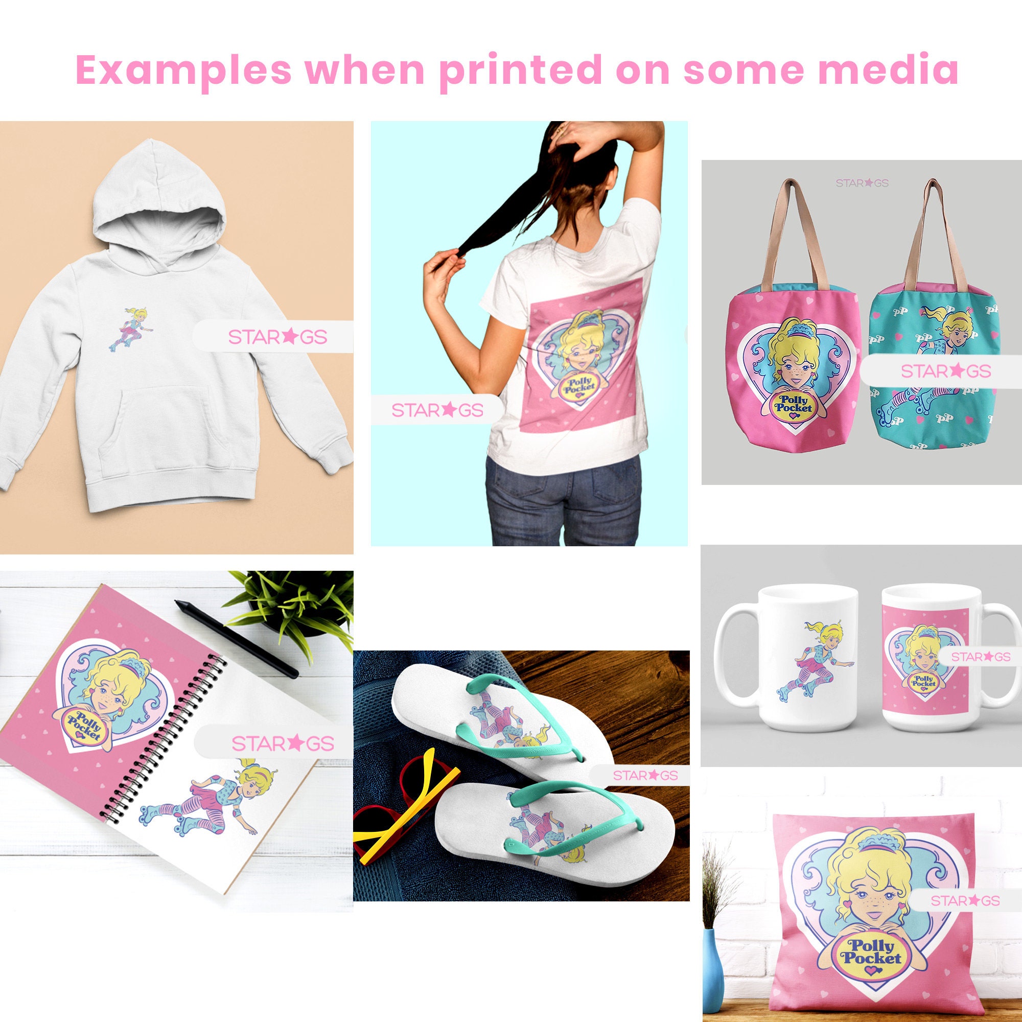 Vintage Polly Pocket Digital Art Files Instant Downloads (to Be Printed ...