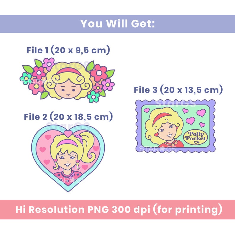 Vintage Polly Pocket Digital Art Files Instant Downloads (to Be Printed ...