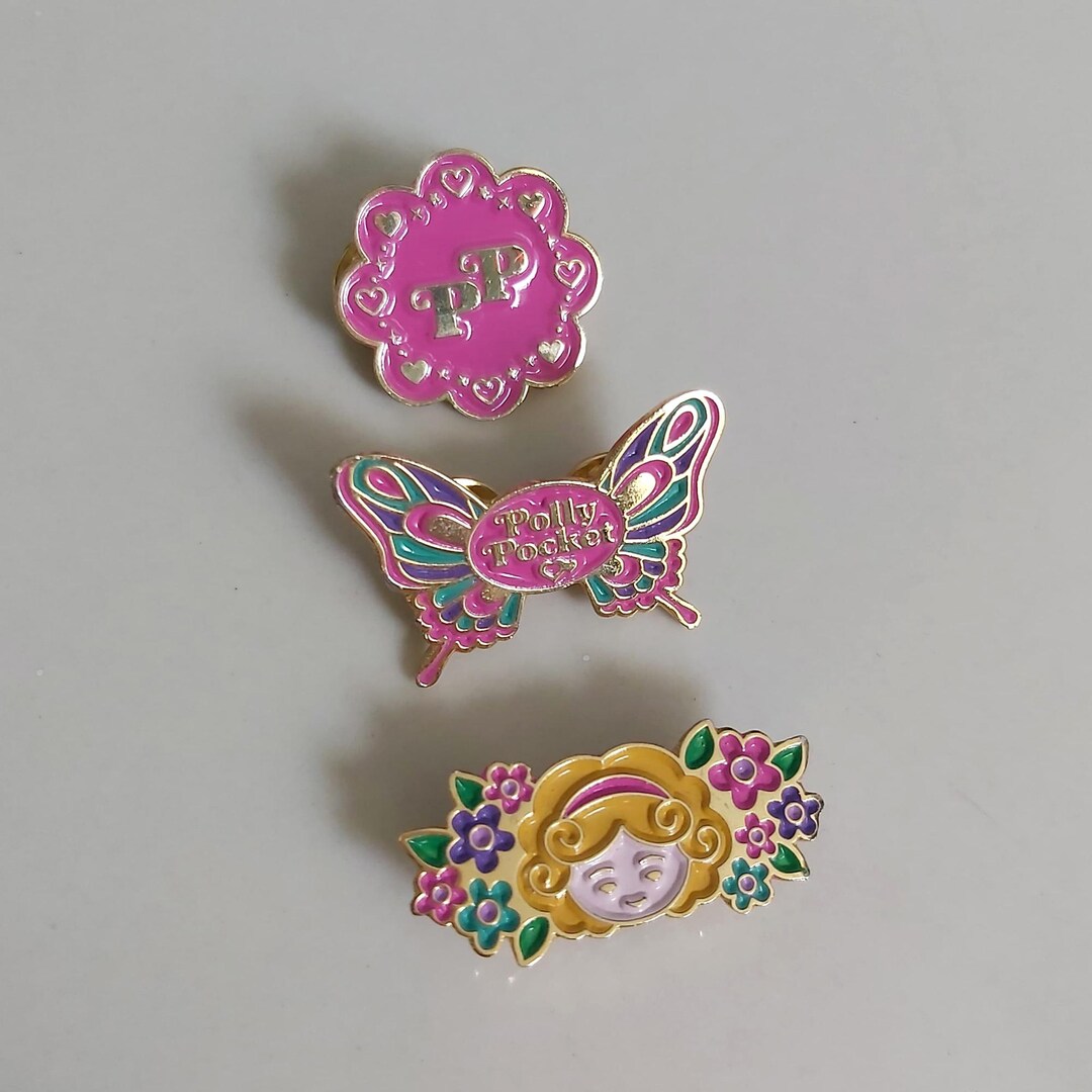 Polly Pocket Set of 3 Pins Fanmade Vintage Polly Pocket Merchandise - Etsy