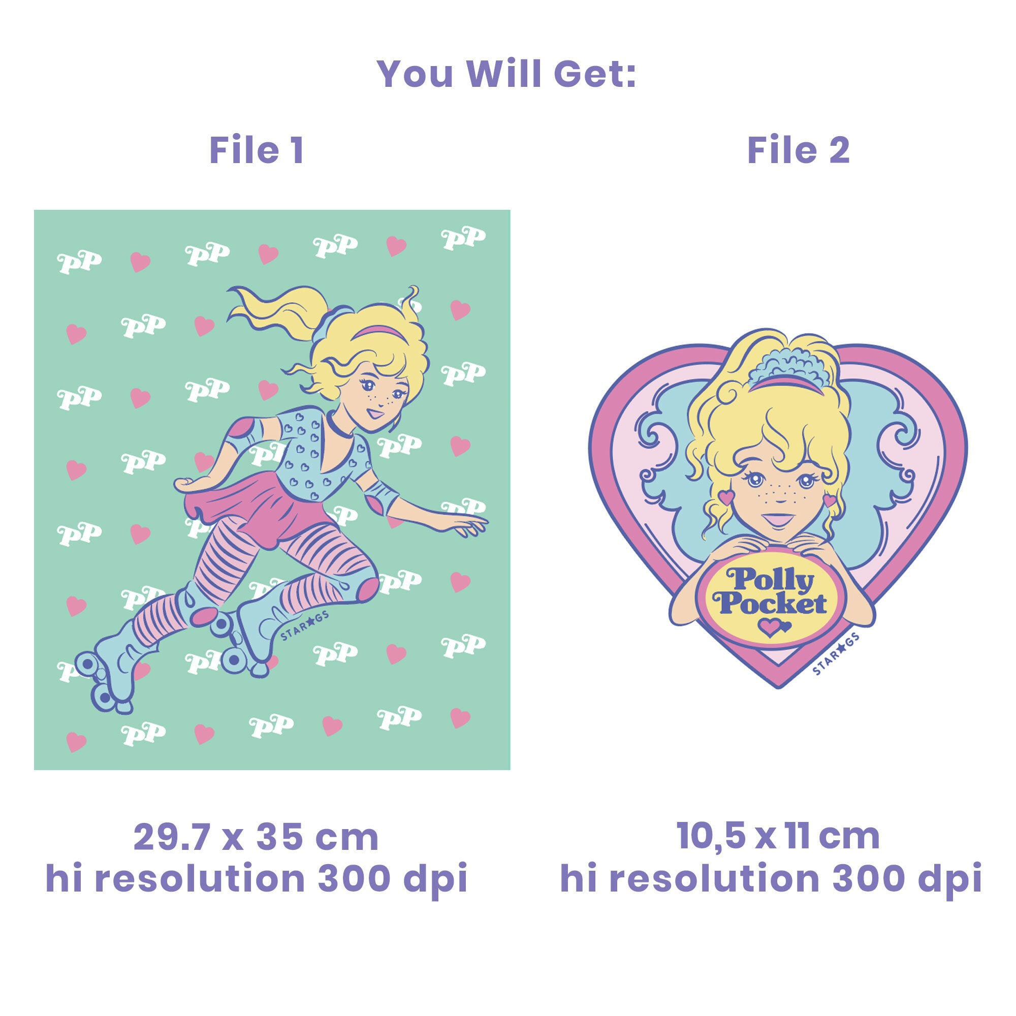 Vintage Roller Skating Polly Pocket Art (digital Download) - Etsy