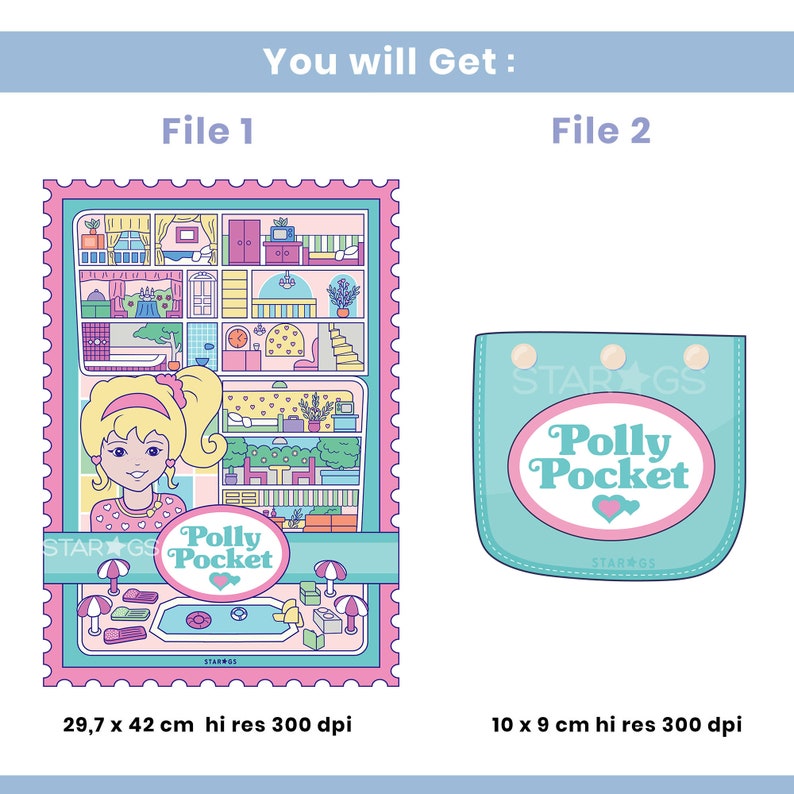 Vintage Polly Pocket Pool Party Digital Art (PNG Files) - Etsy