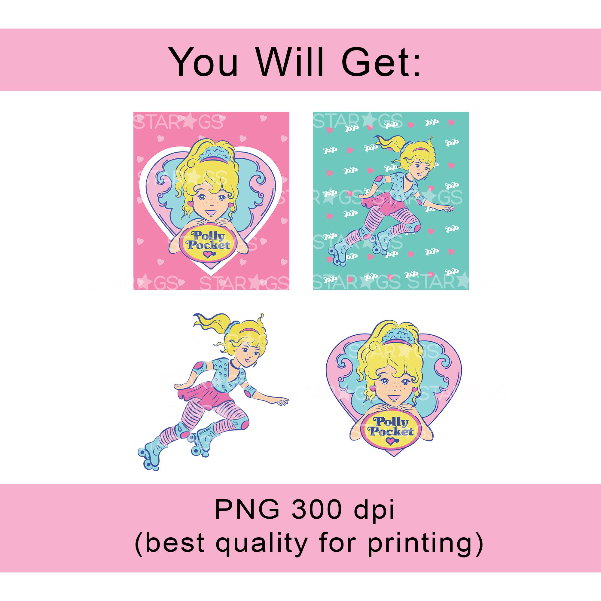 Vintage Polly Pocket Digital Art Files Instant Downloads (to Be Printed ...
