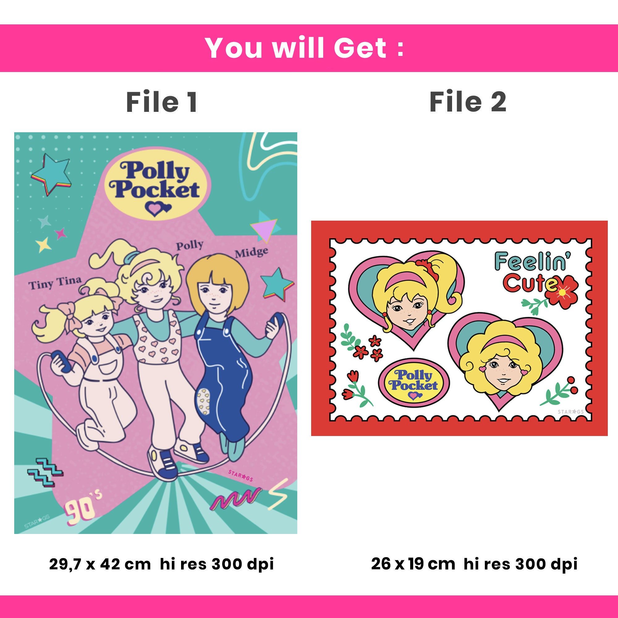 Vintage Polly Pocket Printable Digital Art Instant Download (to Be ...