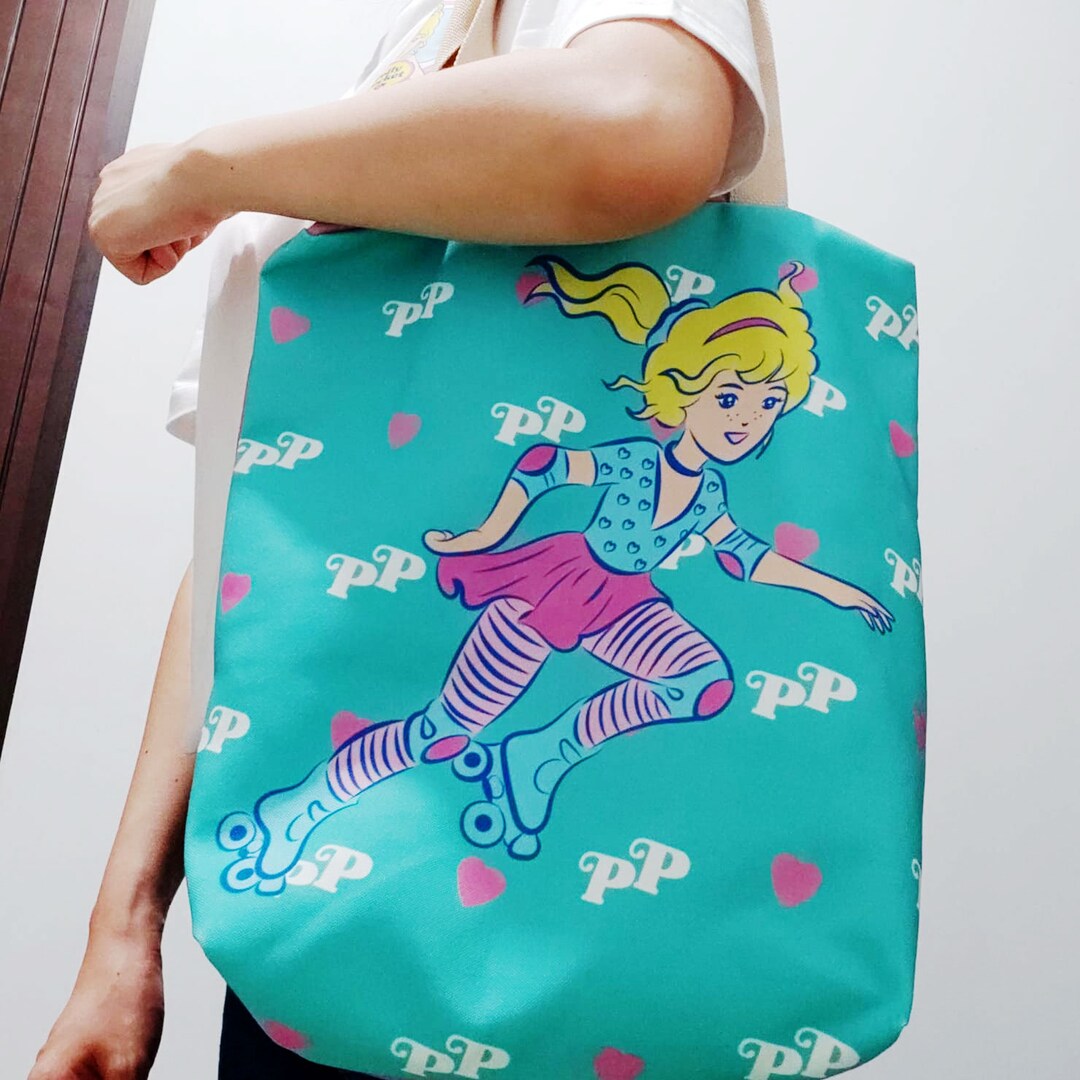 Polly Pocket Roller Skating Polly Tote Bag Fanmade Vintage Polly Pocket ...