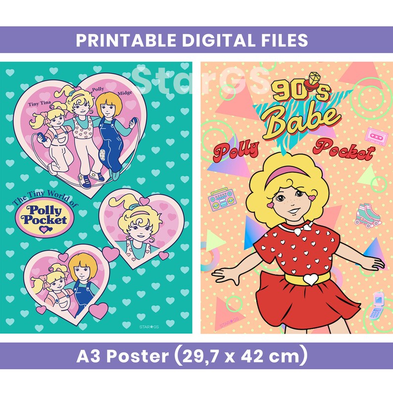 Vintage Polly Pocket Printable Digital Arts Instant Download (to Be ...