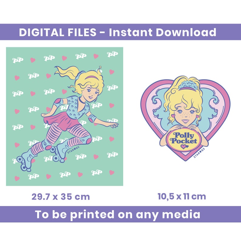 Vintage Polly Pocket Digital Art Files Instant Downloads (to Be Printed ...