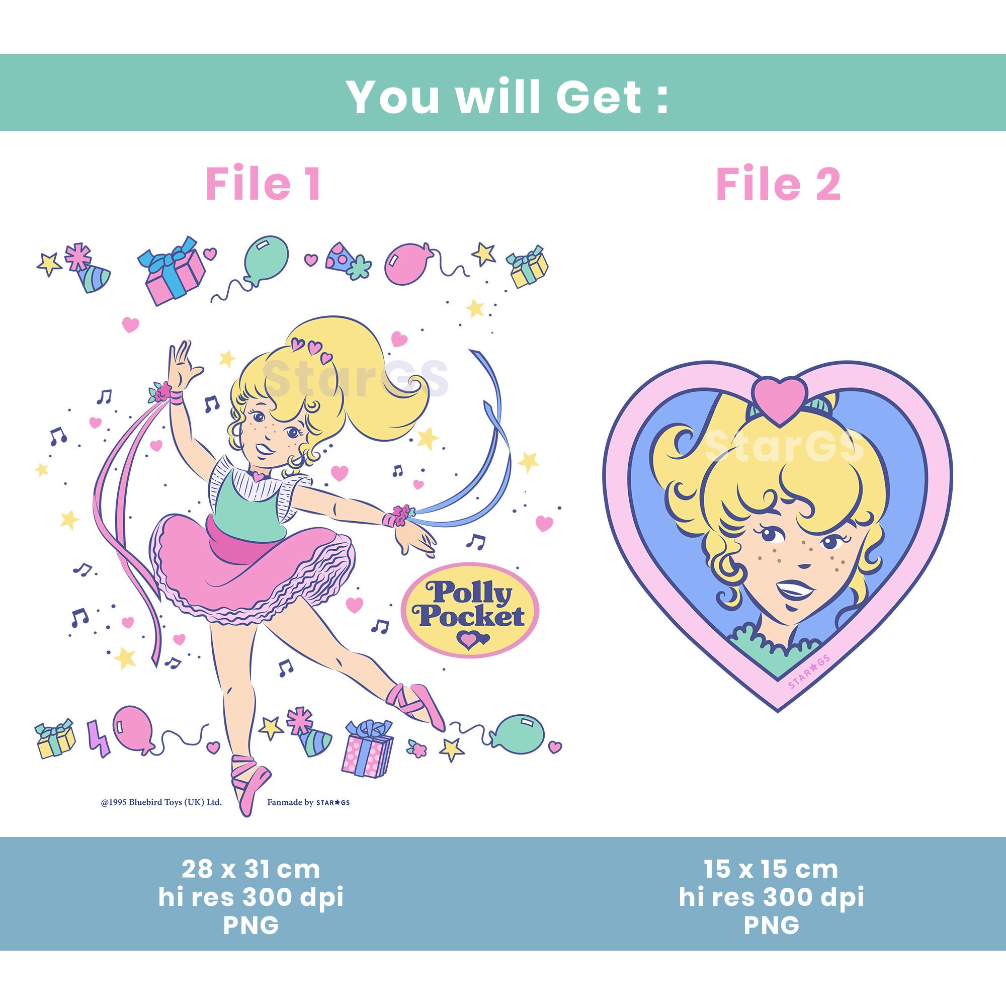 Vintage Polly Pocket Printable Digital Art Files Instant Downloads (to ...
