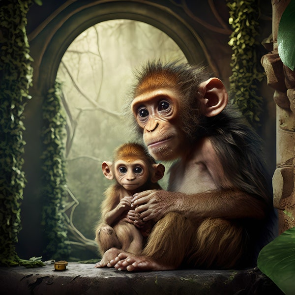 Aztec Monkey Art - Etsy