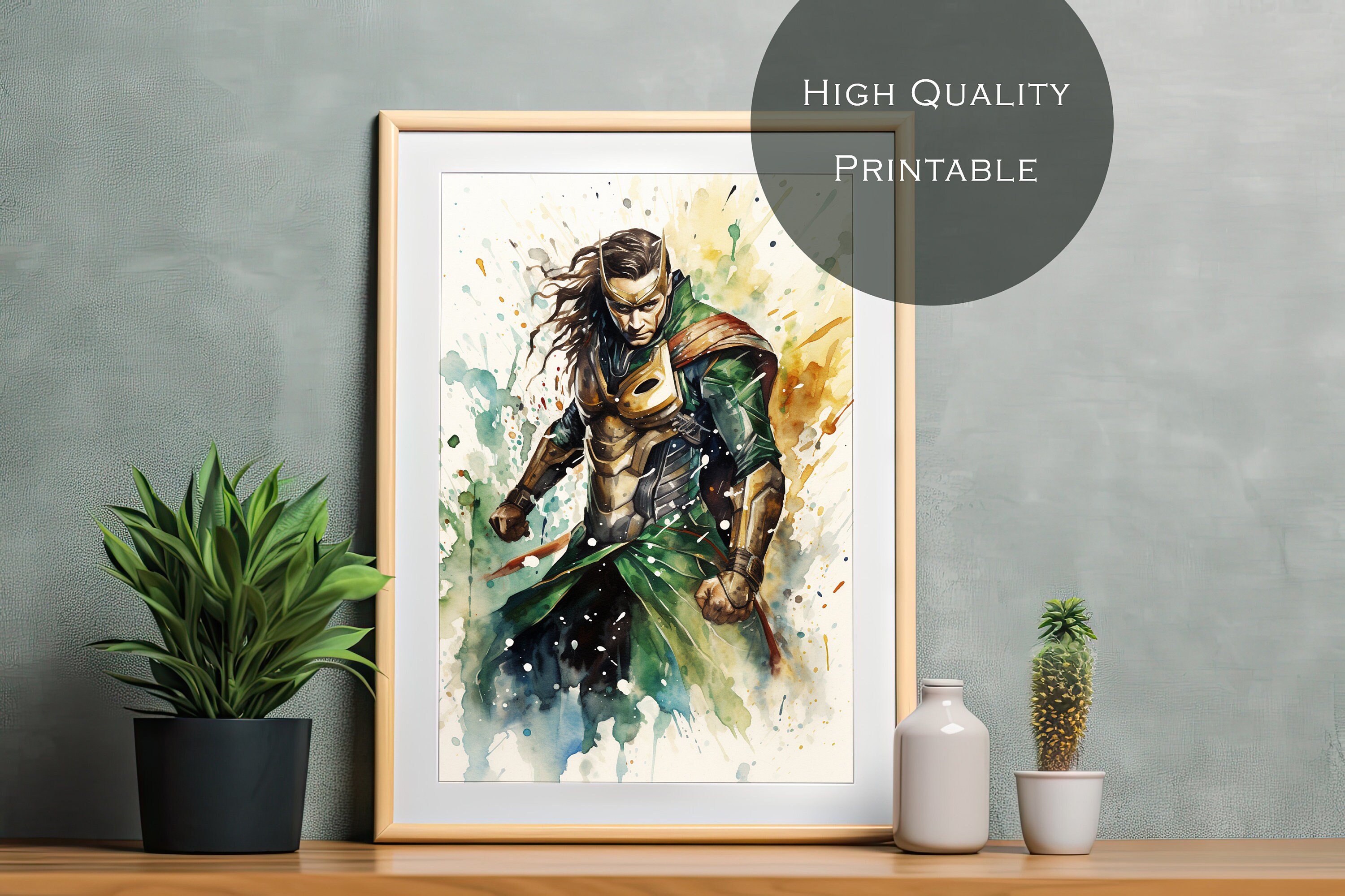 6 Watercolor Dripping Art Superheroes, Watercolor Illustration ...