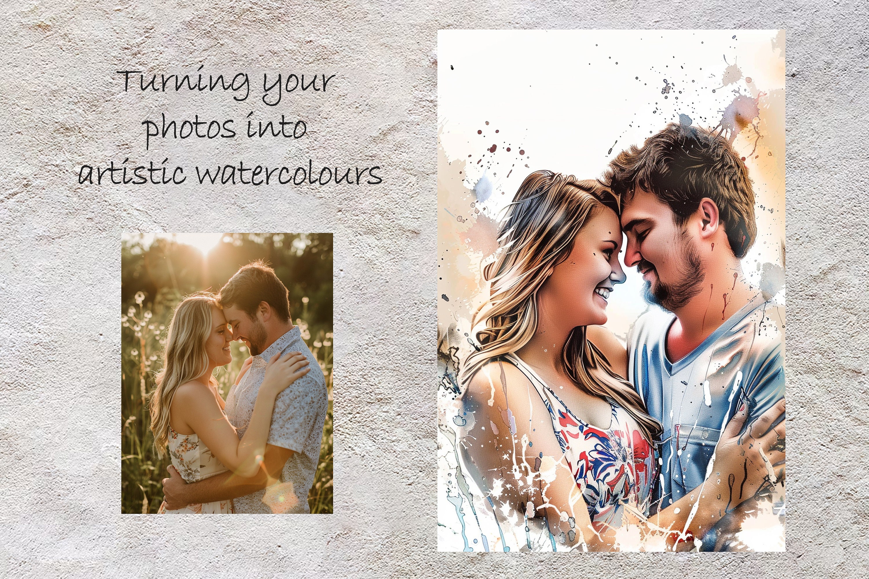 4 Customised Watercolour Dripping Art - Etsy