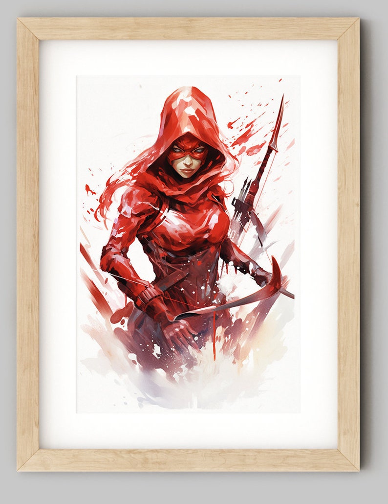 6 Watercolor Dripping Art Superheroes, Watercolor Illustration ...