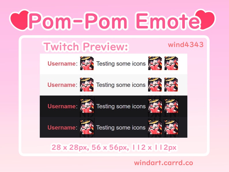 Honkai Star Rail Pom-pom Hugging Heart Emote for Twitch, Discord or ...