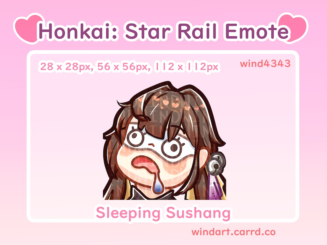 Sushang Sleeping Emote Honkai Star Rail Emote Twitch, Discord and ...