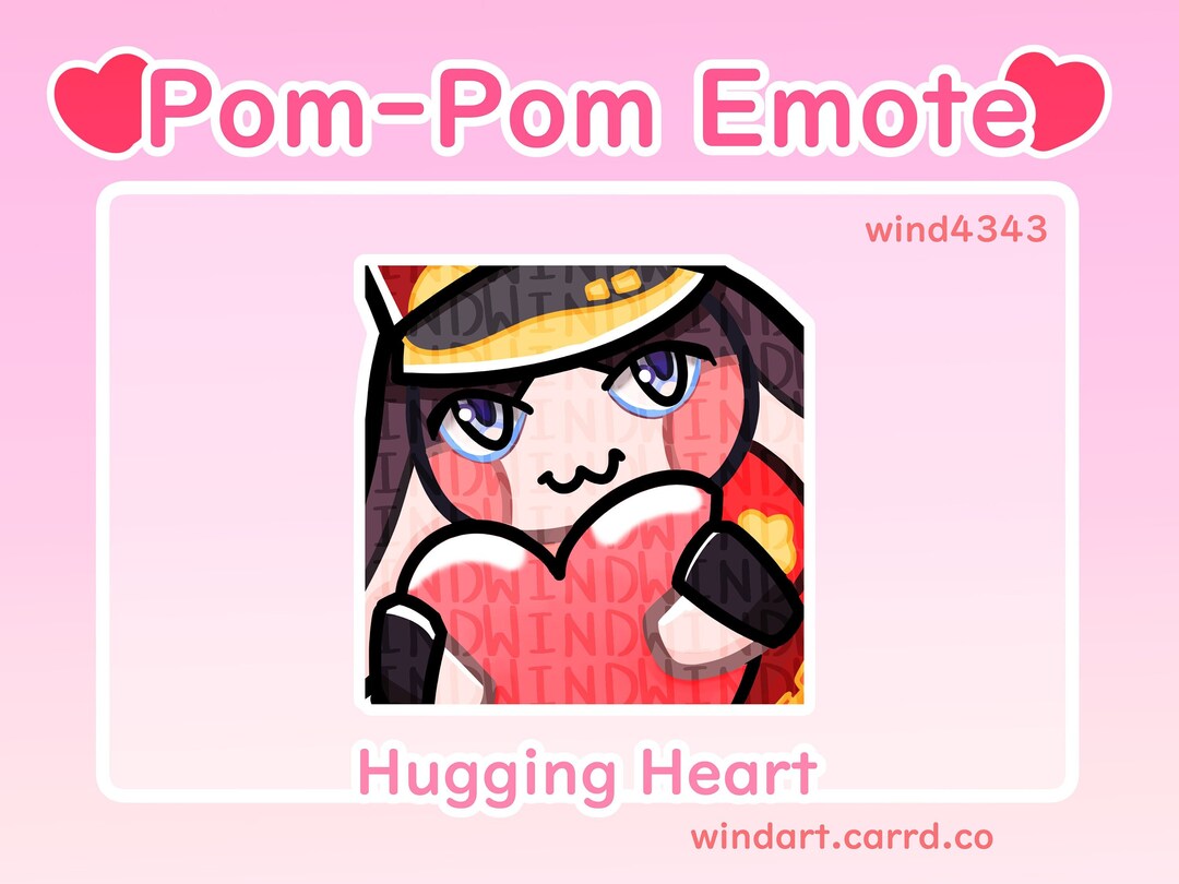 Honkai Star Rail Pom-pom Hugging Heart Emote for Twitch, Discord or ...