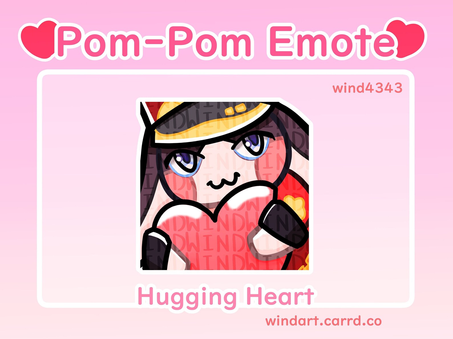 Honkai Star Rail Pom-pom Hugging Heart Emote for Twitch, Discord or ...