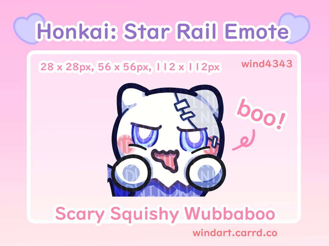 Honkai Star Rail Wubbaboo Squished Scary Boo Emote for Twitch, Discord ...