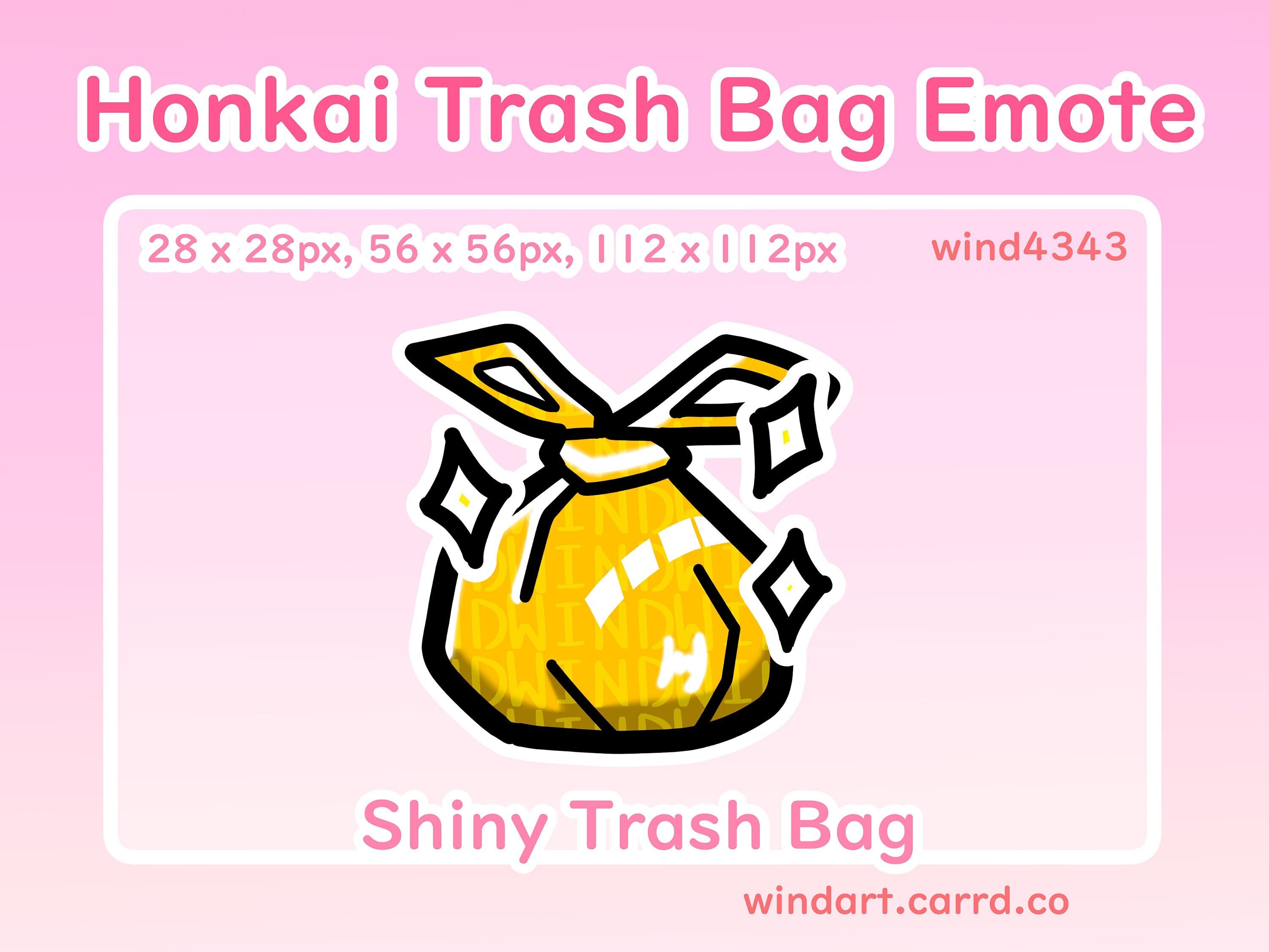Honkai Shiny Trash Bag Emote for Twitch Discord Youtube - Etsy