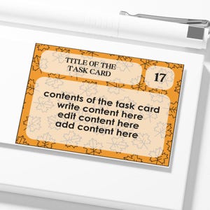 Autumn Task Card Templates, Task Cards, Editable Task Card Templates ...
