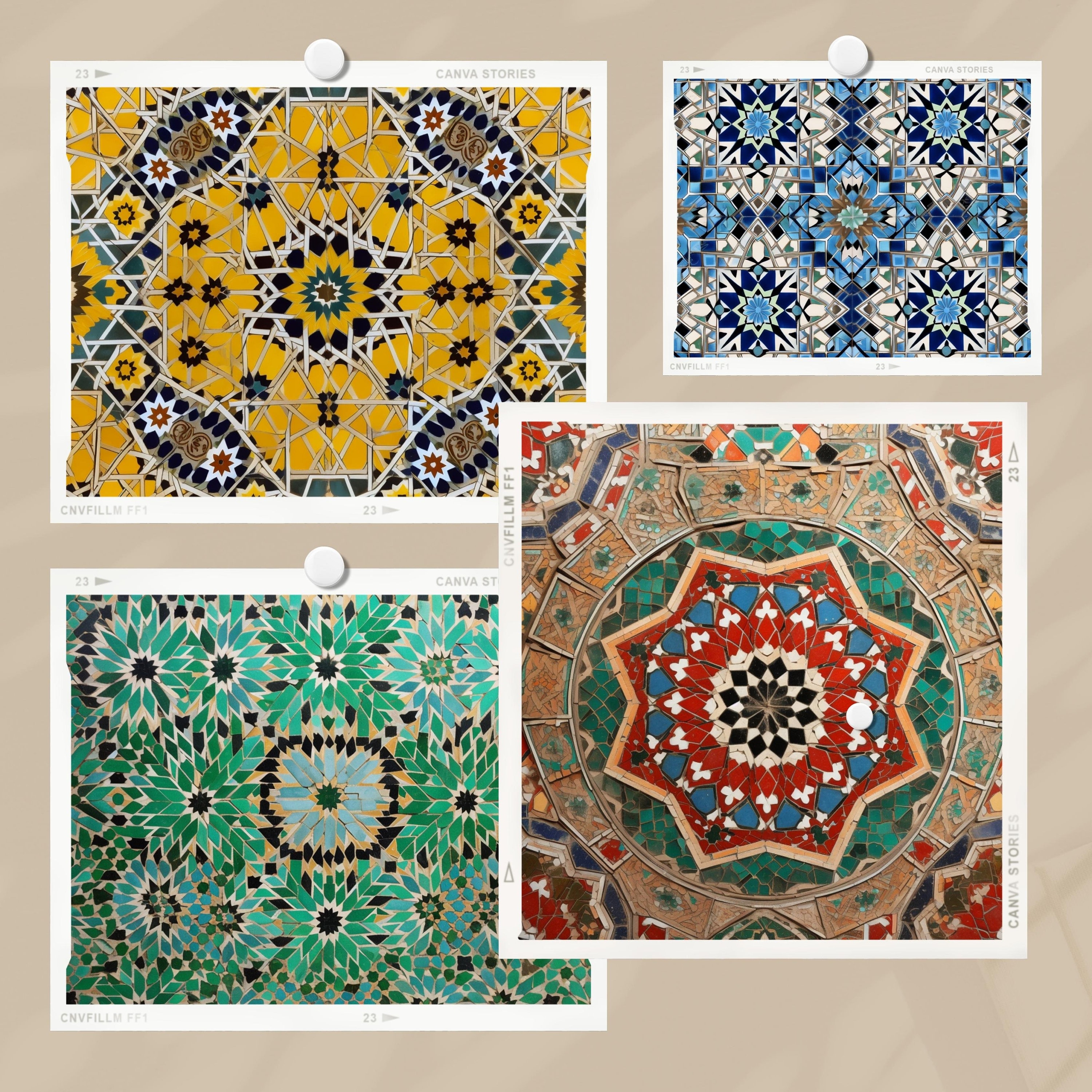 Moroccan Mosaic Patterns Instant Download for Home Decor & Crafts High ...