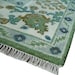 Hand Knotted Green Tree Floral Area Rug Traditional Design, Elegant ...