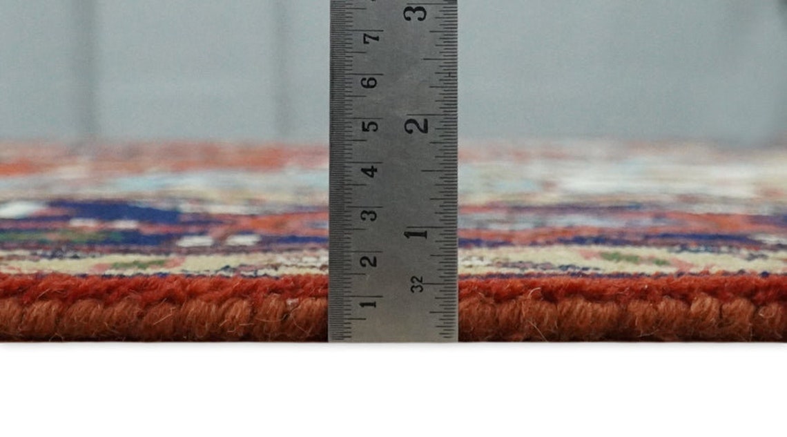 Navy Blue Rust Persian Traditional Home Decor Hand-knotted High-quality 100% Wool Bedroom Rug - Etsy