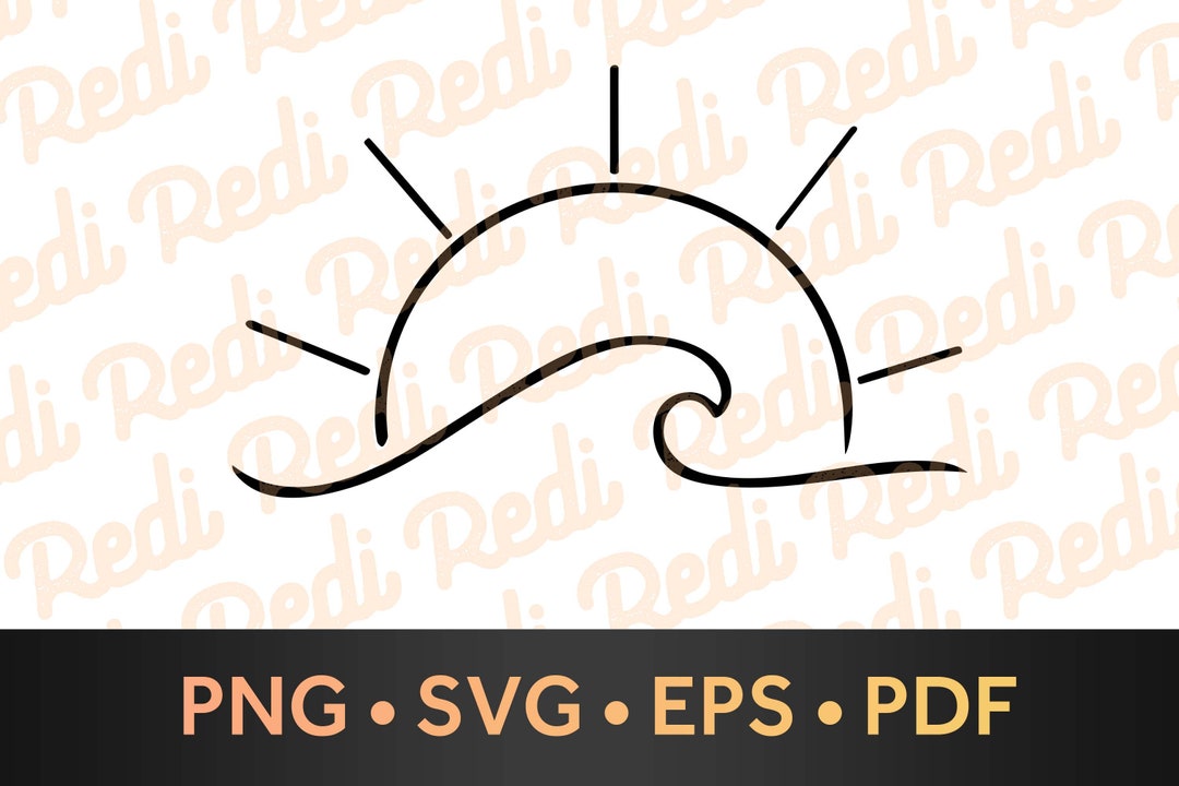 Sonne und Welle svg - Sonnenuntergang svg - Sonnenaufgang svg - Strand ...