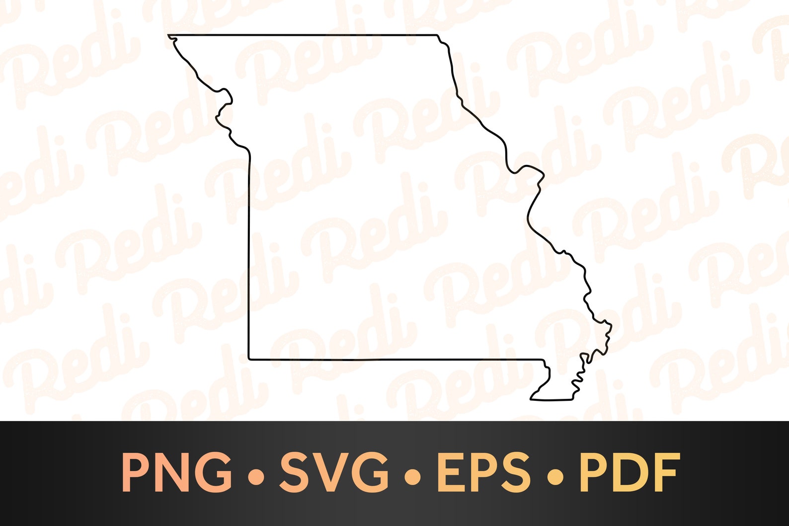 MISSOURI Outline SVG, Missouri State Svg, Usa States Svg, Missouri Png ...