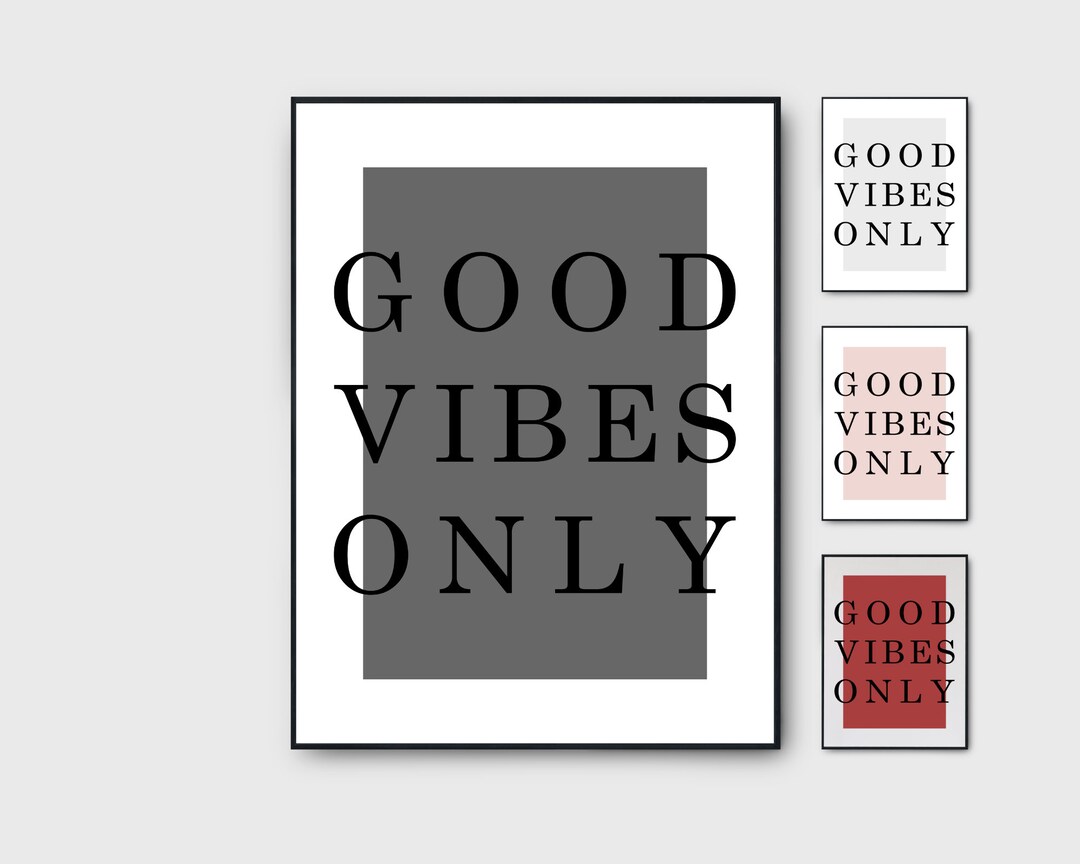 Good Vibes Only Poster · Modernes Poster · Positive Vibes für deine ...