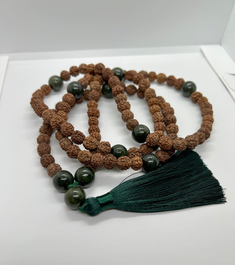 Forrest Knutson Rudraksha and Green Jade Kriya Yoga and Meditation 108 ...