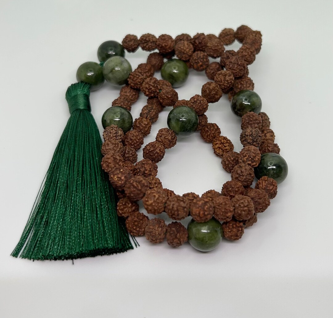 Forrest Knutson Rudraksha and Green Jade Kriya Yoga and Meditation 108 ...