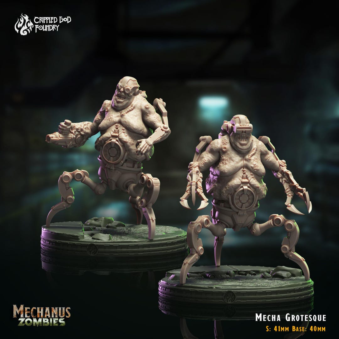 Mecha Grotesque - Mechanus Zombies - 41mm Height (40mm Base ...