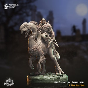 Orc Stormclaw Skirmishers Orc Invasion 70mm Height 50mm Base Crippledgodfoundry Dungeons ...