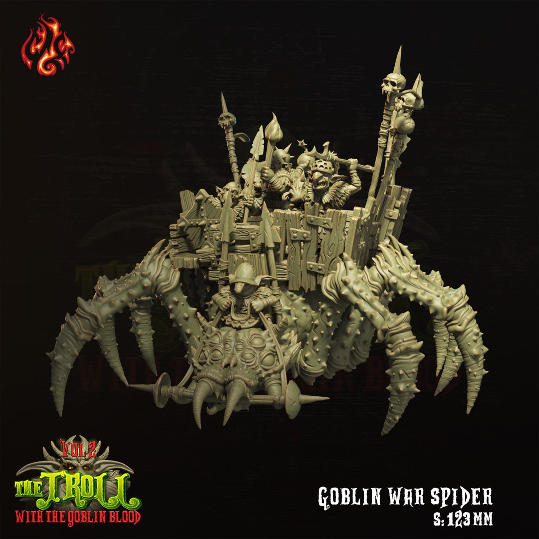 Goblin War Spider & Crew - the Trolls With Goblin Blood V2 - Crippledgodfoundry - Dungeons and ...