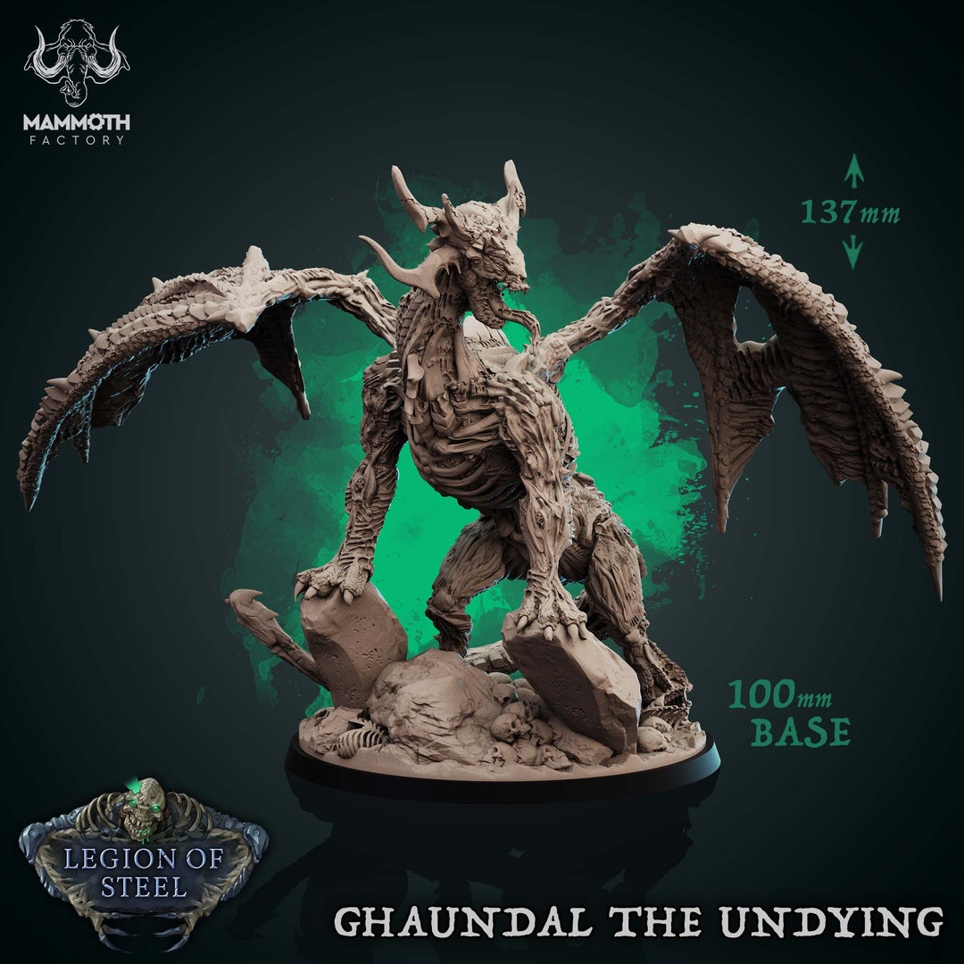 Ghaundal the Undying - Legion of Steel - 32mm Scale (100mm Base ...