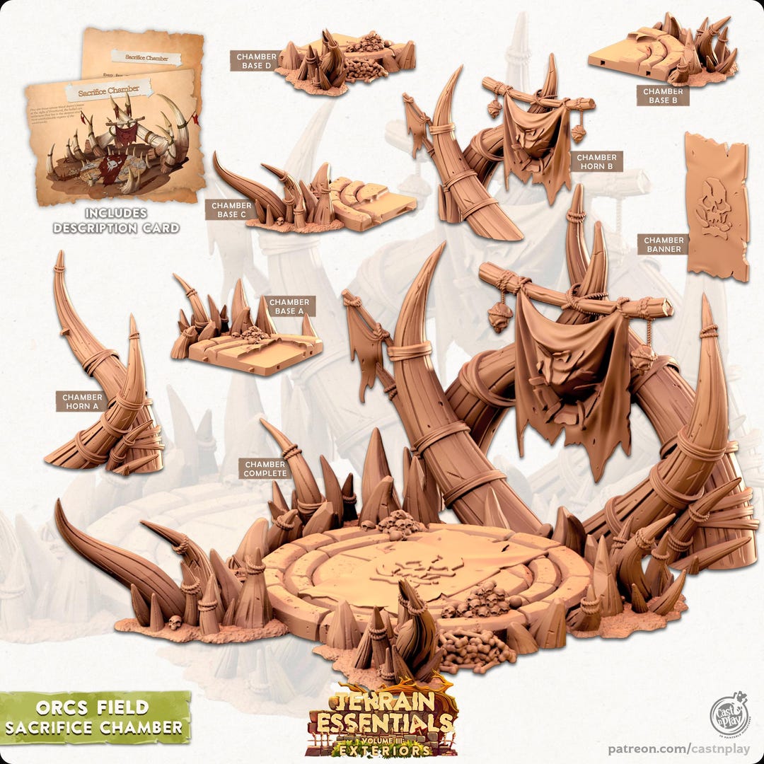 Sacrifice Chamber Complete Orc Field Exterior Scatter Terrain Terrain ...