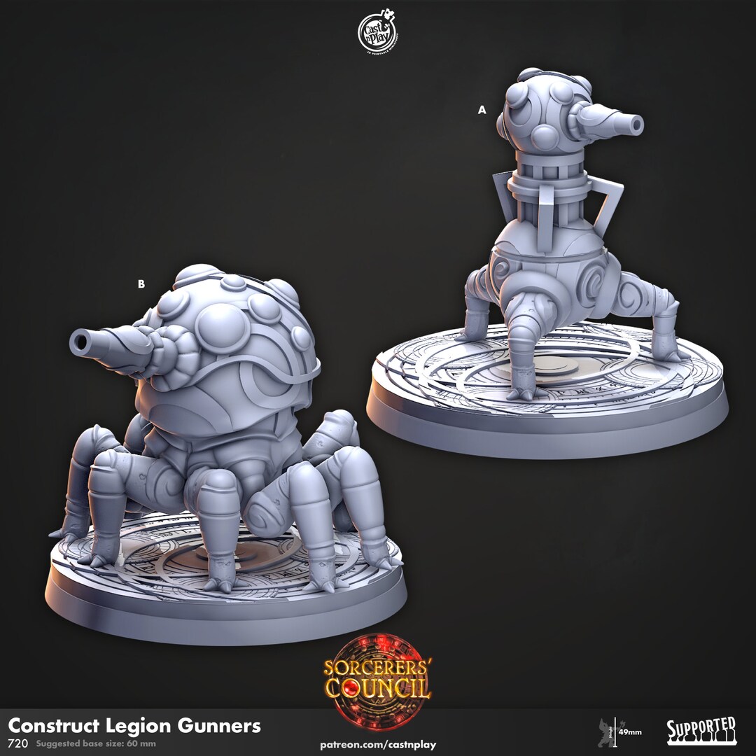 Construct Legion Gunners - (60mm Base) - Sorcerers' Council - Castnplay ...