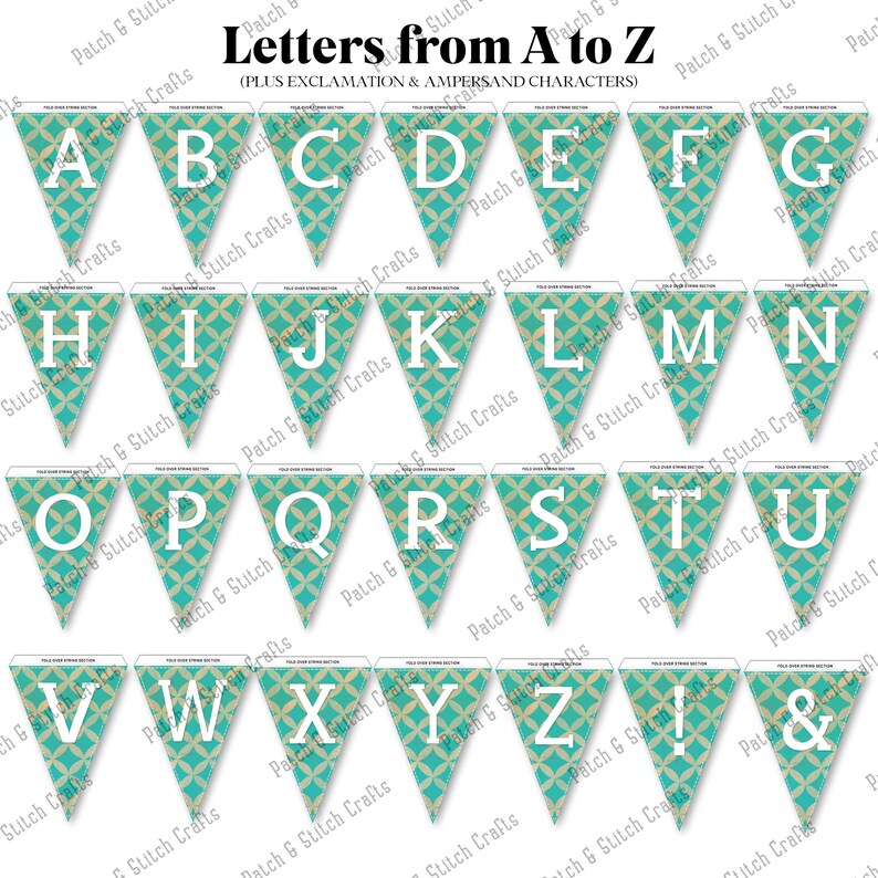 Printable Blue Bunting Pennant Flags - Etsy