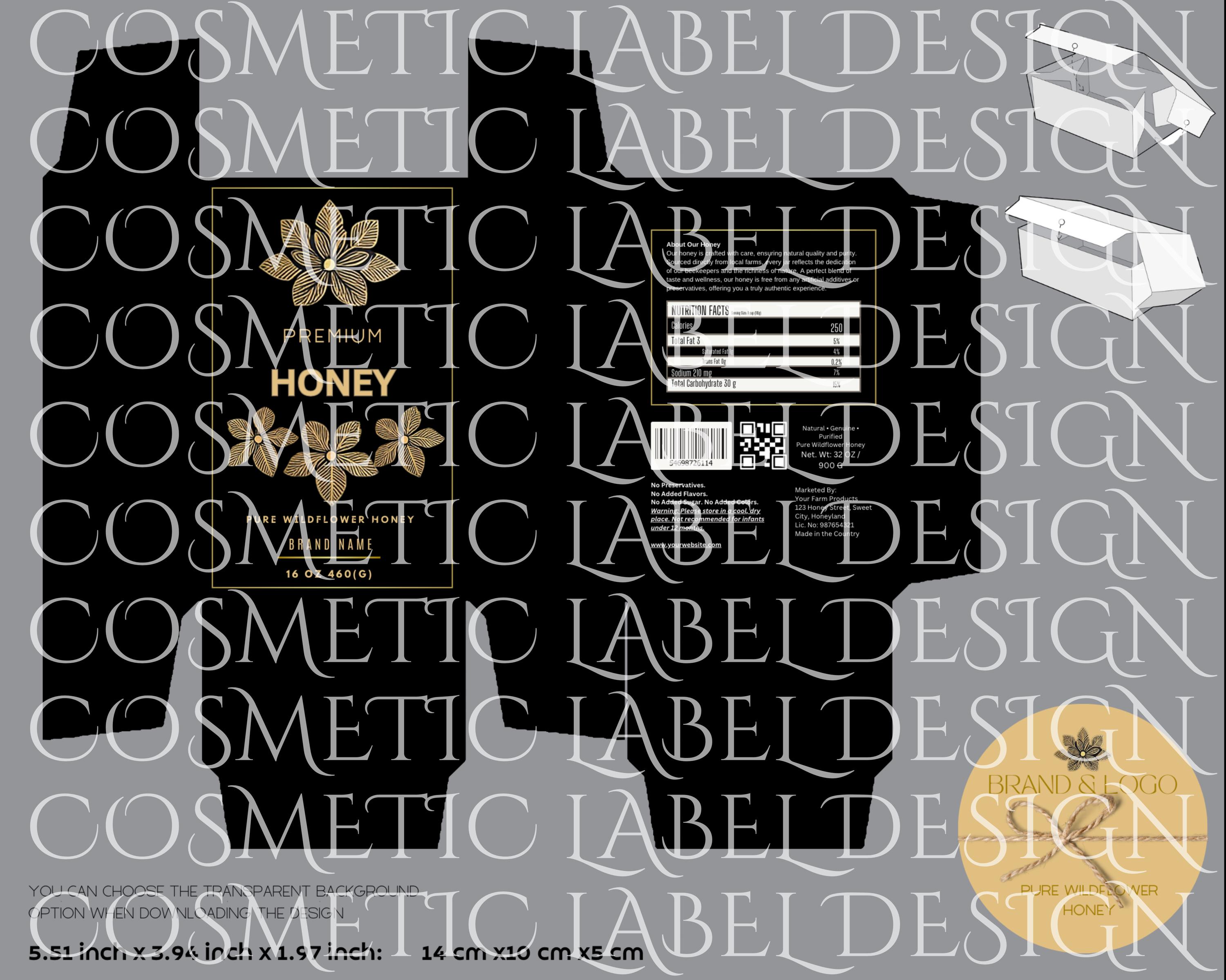 Premium Honey Jar Labels & Branding, Printable Honey Product Labels ...