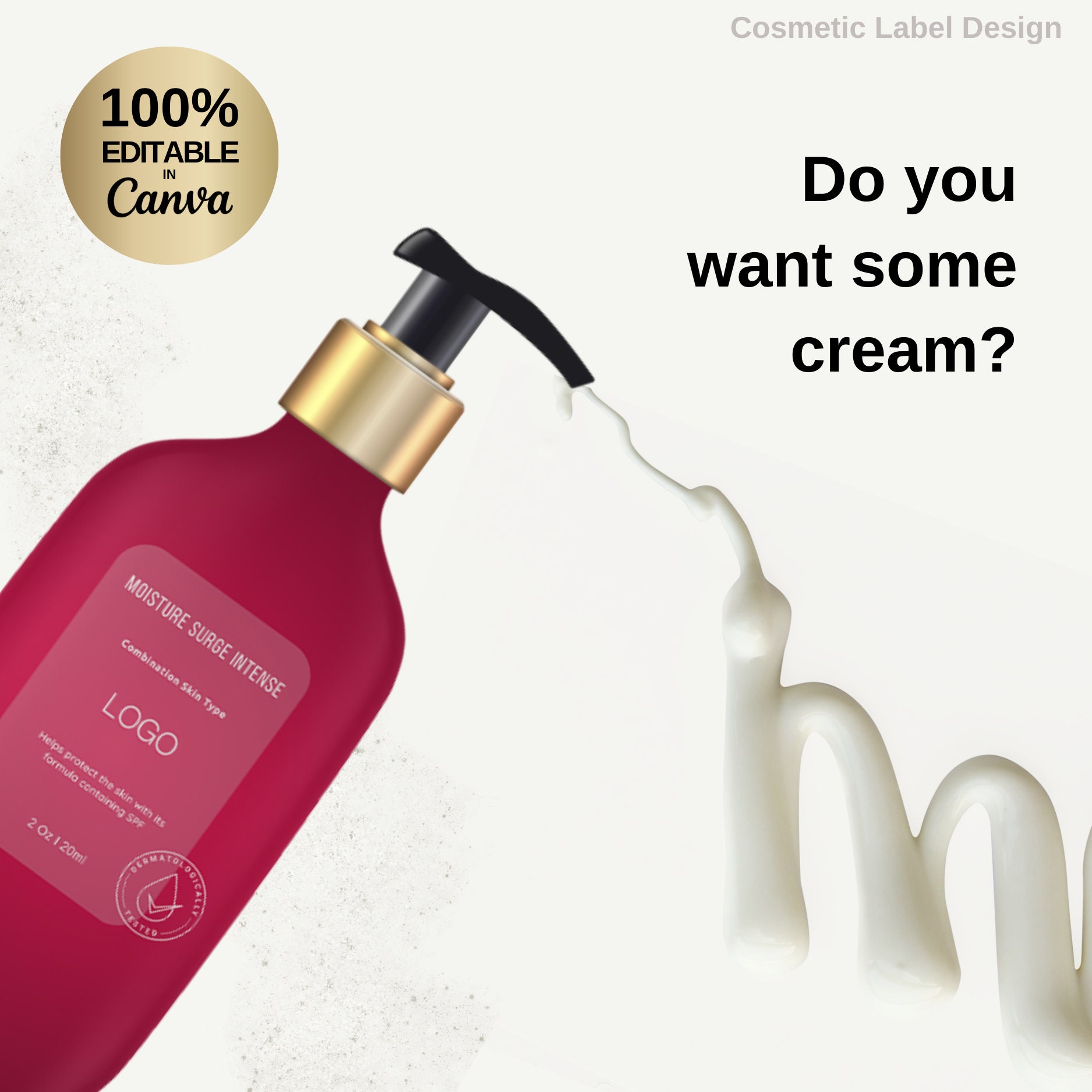 Skincare Labels Set, Canva Product Label Sticker, Intense Raspberry ...