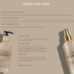 Skincare Labels Set, Canva Product Label Sticker, Boho Cosmetic Label ...