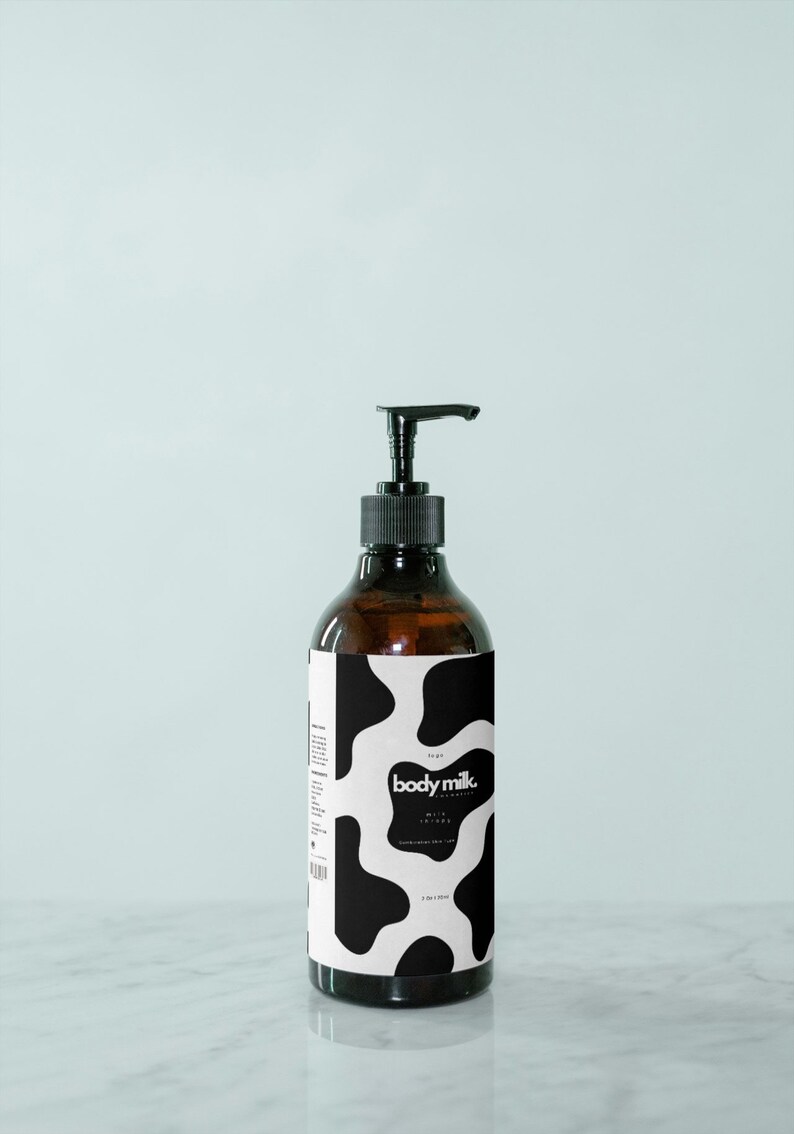 Skincare Template Label Collection, Body Milk DIY Editable, Cosmetic ...